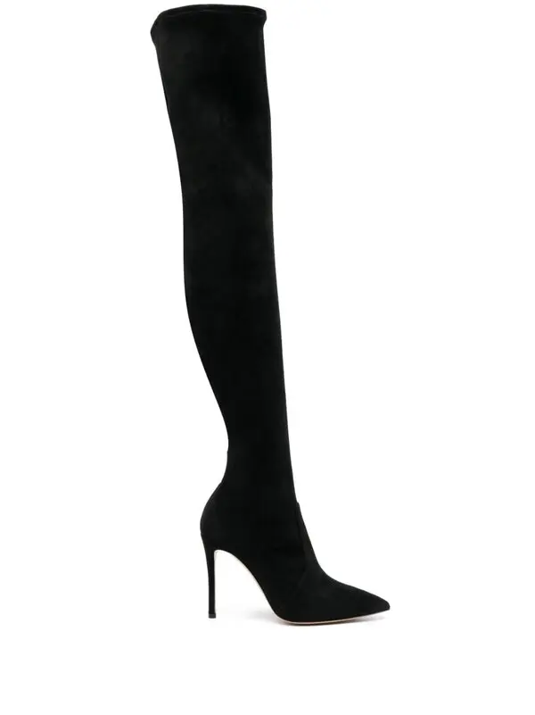 Casadei Julia 100mm Above-knee Boots - Black