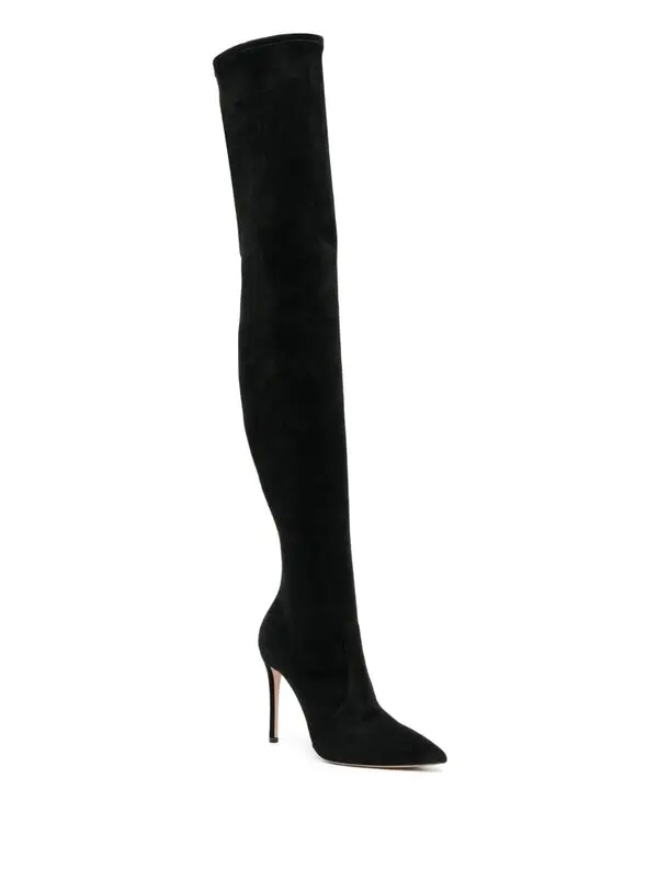 Casadei Julia 100mm Above-knee Boots - Black