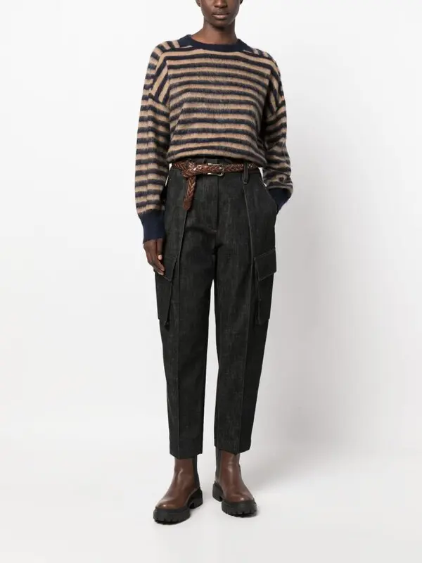 Brunello Cucinelli Cropped Denim Trousers