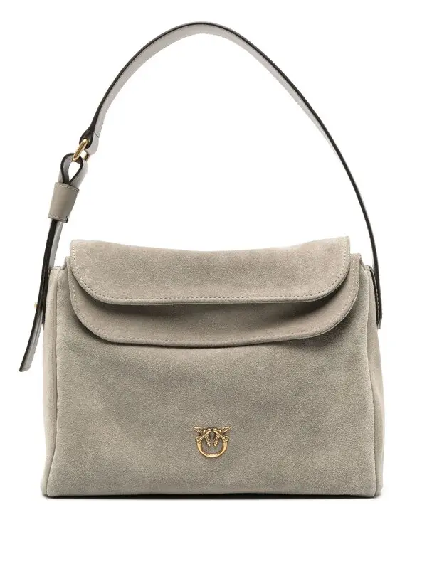 Pinko Big Leaf Suede Shoulder Bag