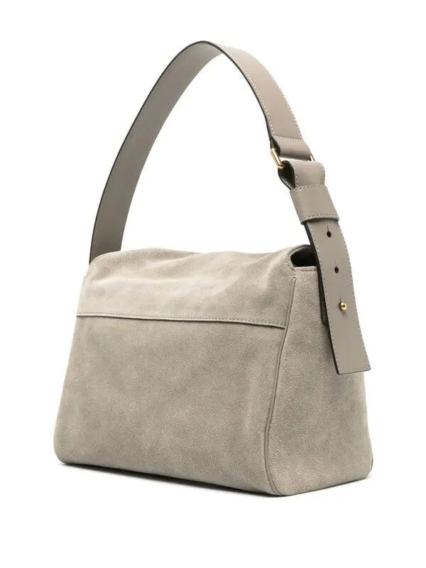 Pinko Big Leaf Suede Shoulder Bag