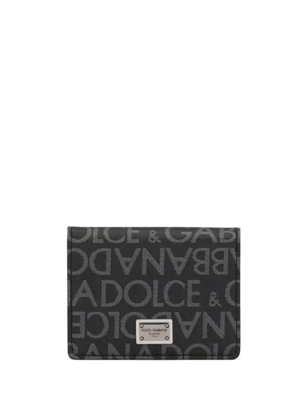 Dolce & Gabbana Monogram-jacquard Bi-fold Cardholder - Black