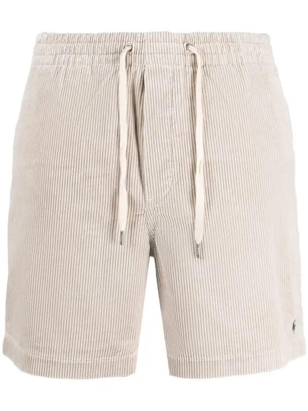Polo Ralph Lauren Polo Pony Corduroy Track Shorts - Neutrals