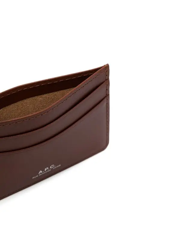 A.p.c. André Logo-stamp Leather Cardholder