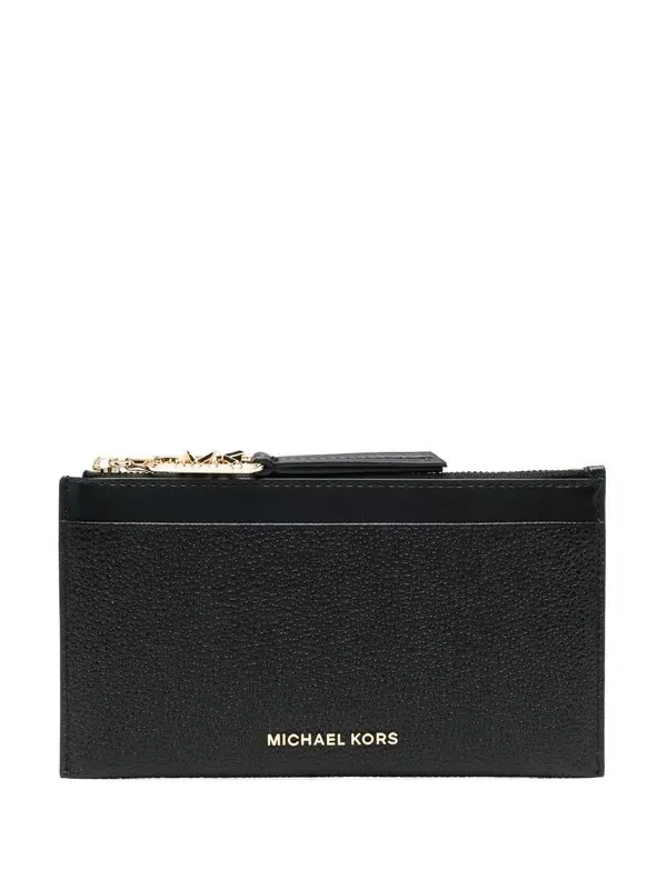 Michael Kors Logo-plaque Leather Wallet - Black
