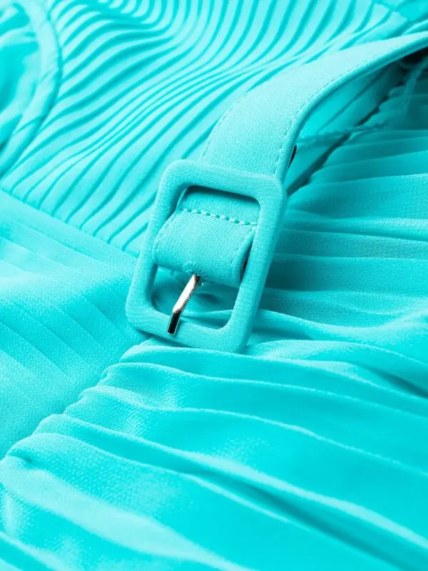 SELF-PORTRAIT Pleated Chiffon Bustier Dress