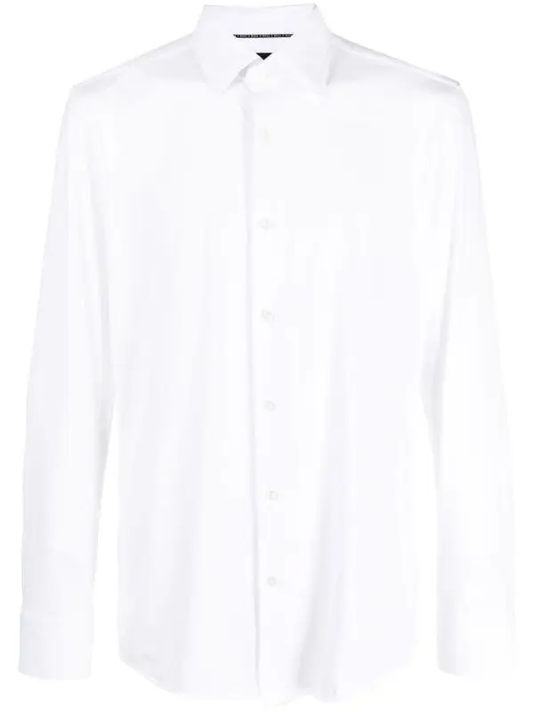 BOSS Pointed-collar Long-sleeve Shirt - White