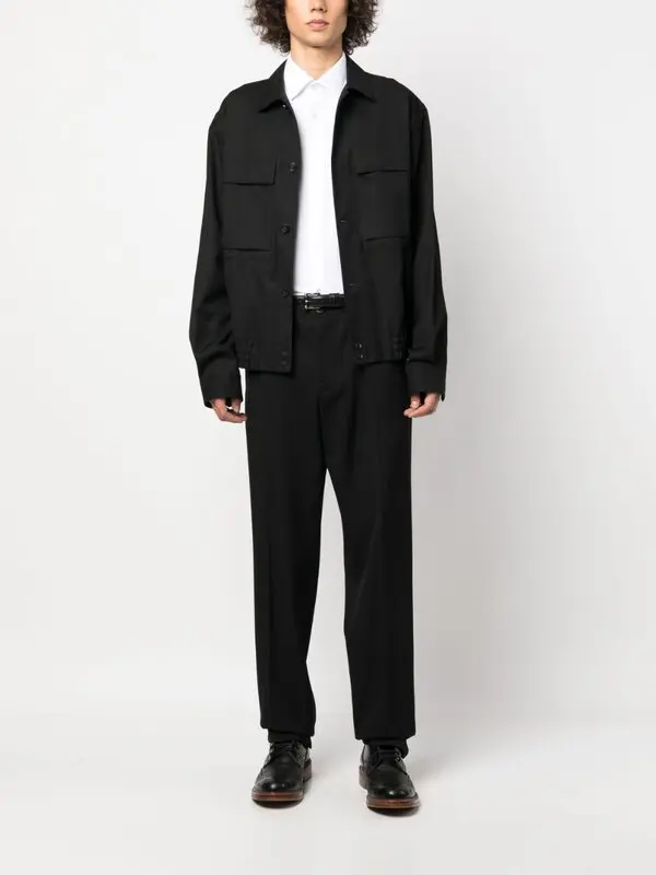 BOSS Pointed-collar Long-sleeve Shirt - White