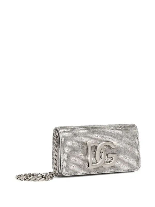 Dolce & Gabbana Logo-plaque Crystal-embellished Crossbody Bag