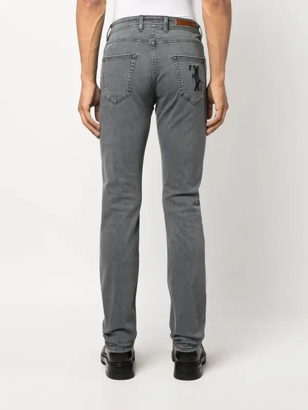 BILLIONAIRE Mid-rise Straight-leg Jeans - Grey