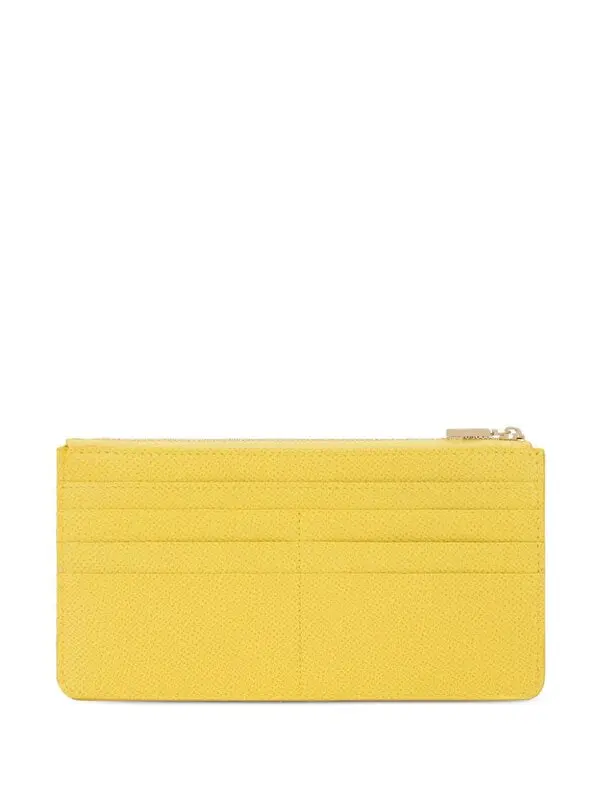 Dolce & Gabbana Large Dauphine Leather Wallet - Yellow
