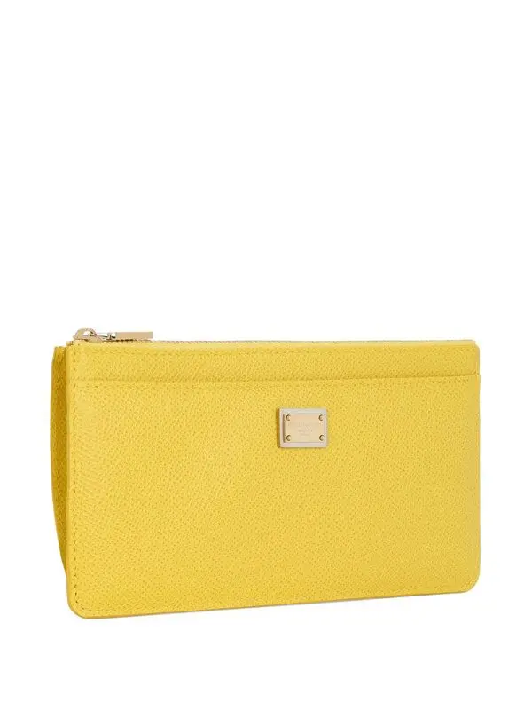 Dolce & Gabbana Large Dauphine Leather Wallet - Yellow