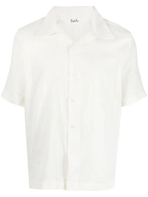 Séfr Pintuck Cotton Shirt - White