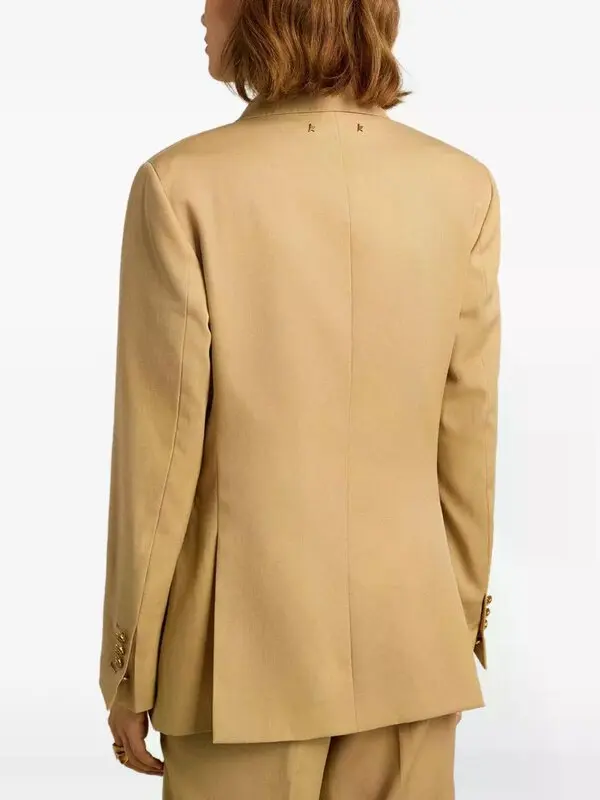 GOLDEN GOOSE Double-breasted Virgin Wool Blazer - Neutrals