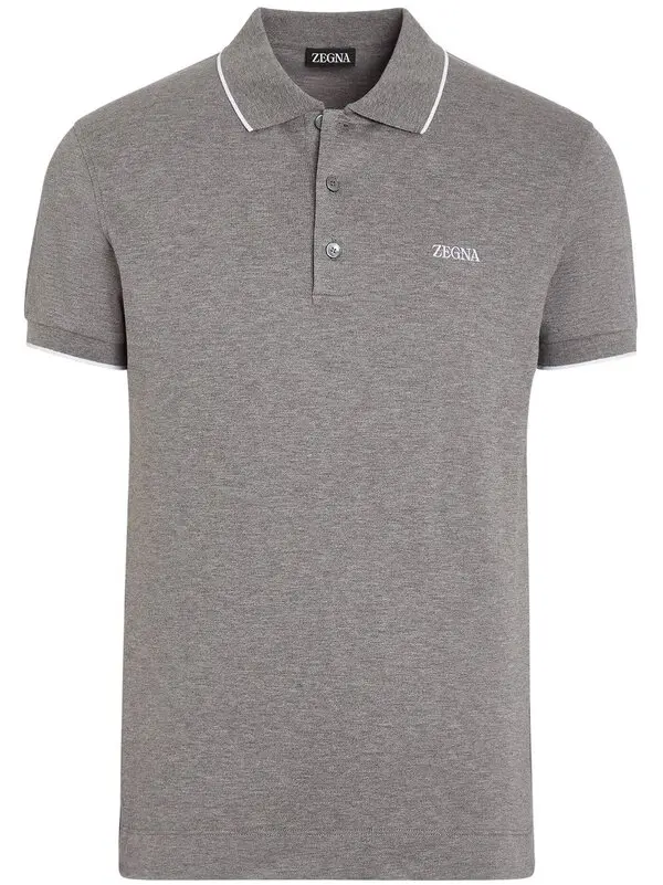 Zegna Short-sleeve Polo Shirt - Grey