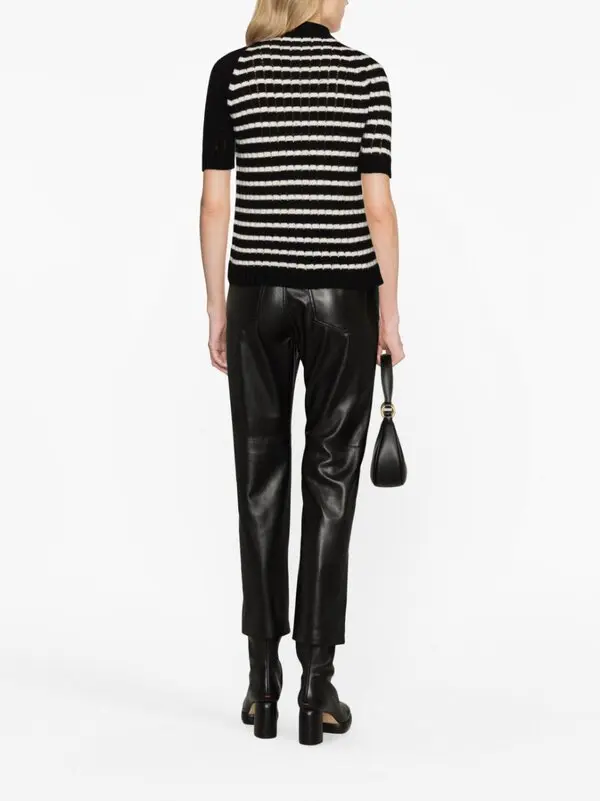Balmain Striped Cashmere-blend Top