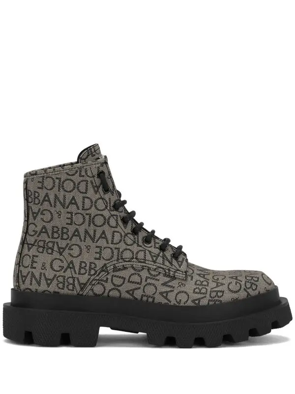 Dolce & Gabbana Logo-jacquard Ankle Boots