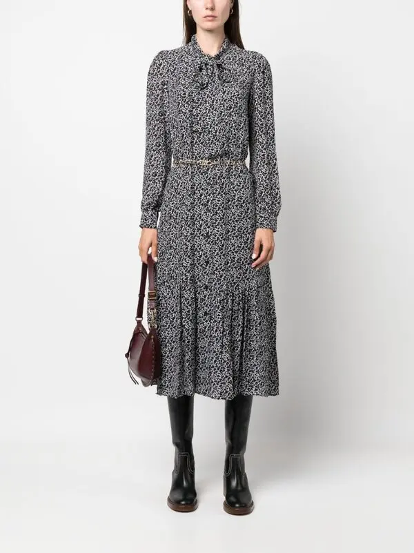 Michael Kors Abstract-print Midi Shirt Dress