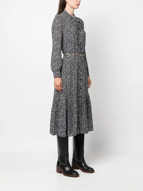 Michael Kors Abstract-print Midi Shirt Dress