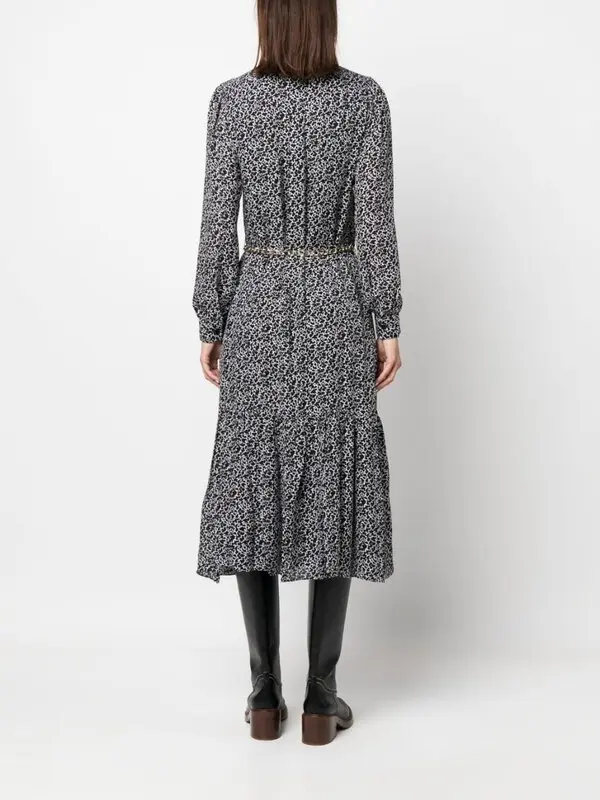 Michael Kors Abstract-print Midi Shirt Dress