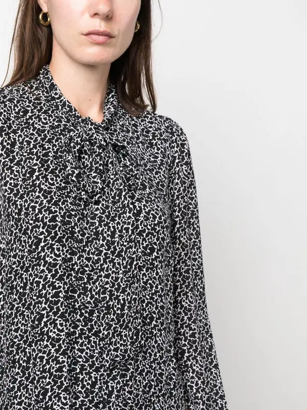 Michael Kors Abstract-print Midi Shirt Dress