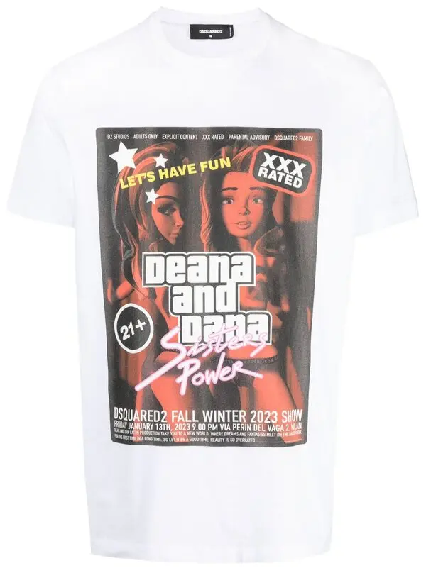 Dsquared2 Graphic-print Cotton T-shirt - White
