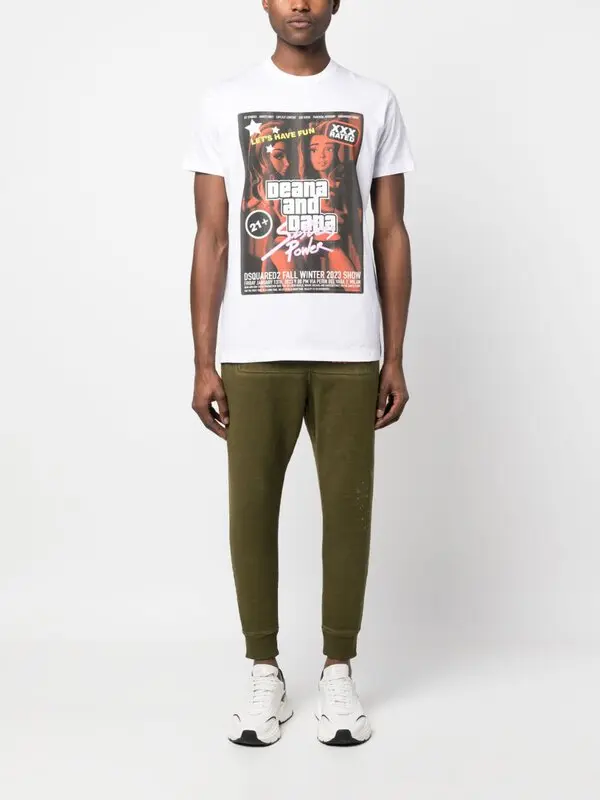 Dsquared2 Graphic-print Cotton T-shirt - White