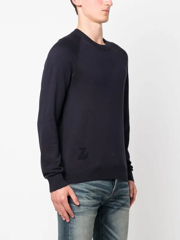 Zadig&Voltaire Thomaso Logo-intarsia Knitted Jumper
