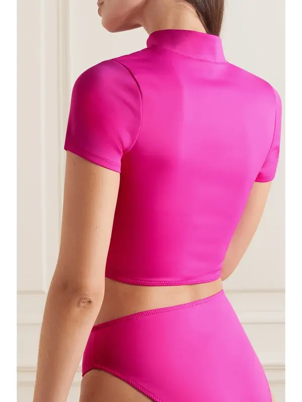 Good American Good Compression Stretch-scuba Rash Guard