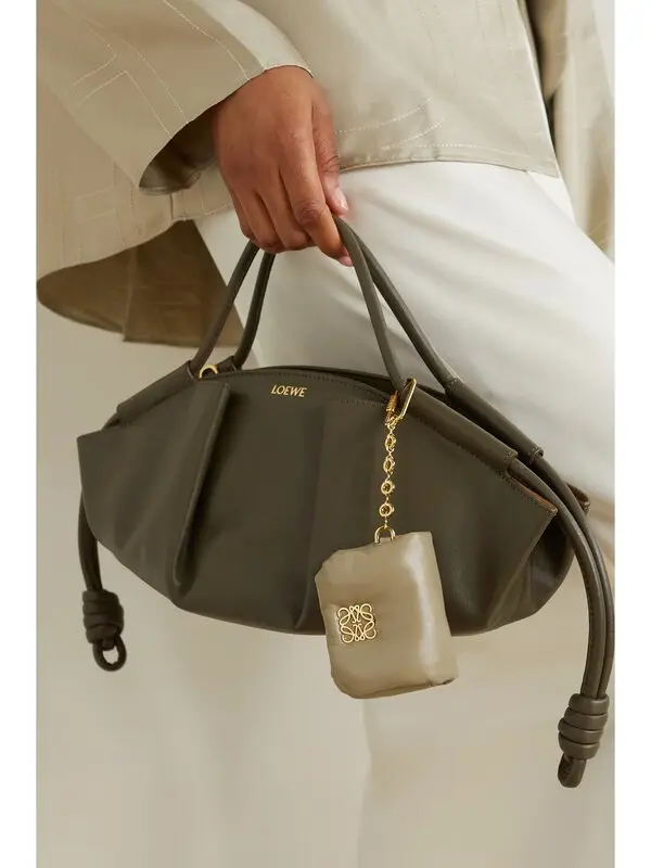 Loewe Puffer Goya Embellished Padded Leather Down Airpods Case