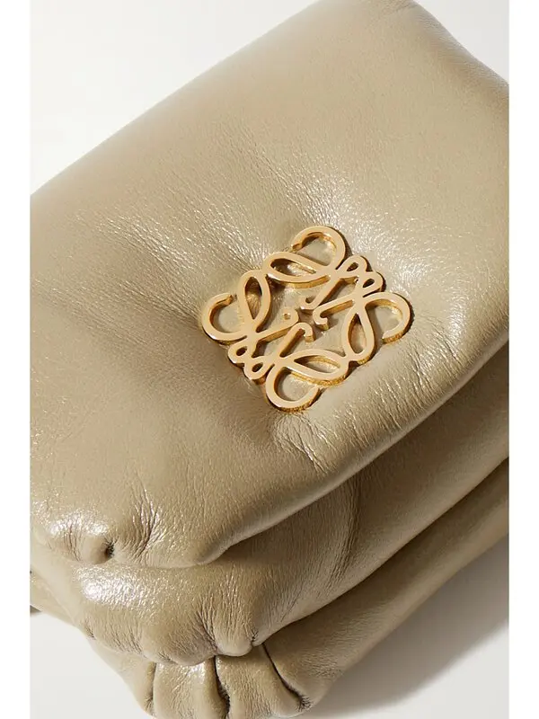 Loewe Puffer Goya Embellished Padded Leather Down Airpods Case