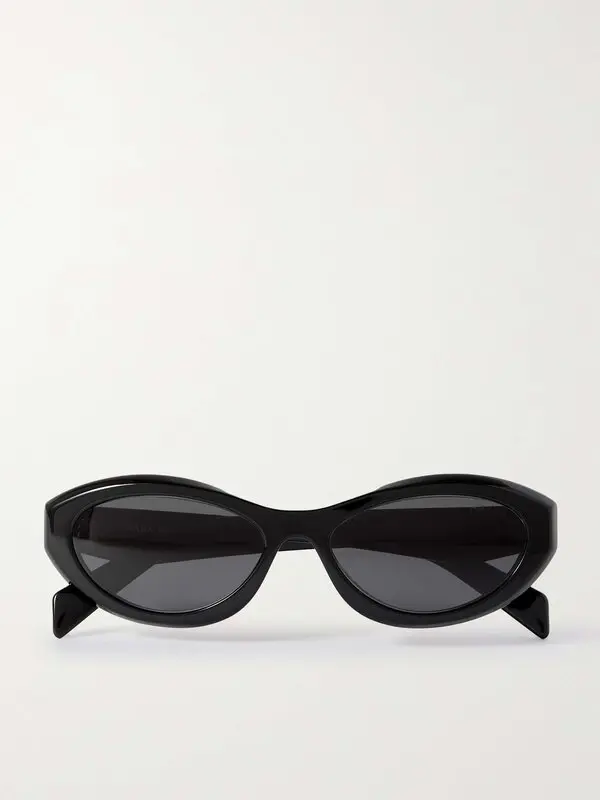 Prada Oval-frame Sunglasses - Black