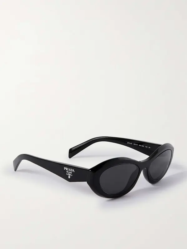 Prada Oval-frame Sunglasses - Black