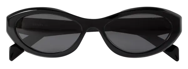 Prada Oval-frame Sunglasses - Black