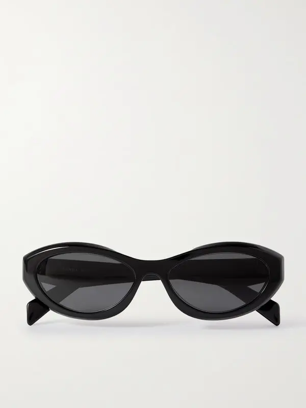Prada Oval-frame Sunglasses - Black