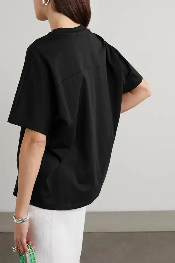 Theory Oversized Cotton-jersey T-shirt - Black