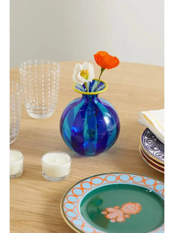 La DoubleJ Ciccio Mini Striped Murano Glass Vase