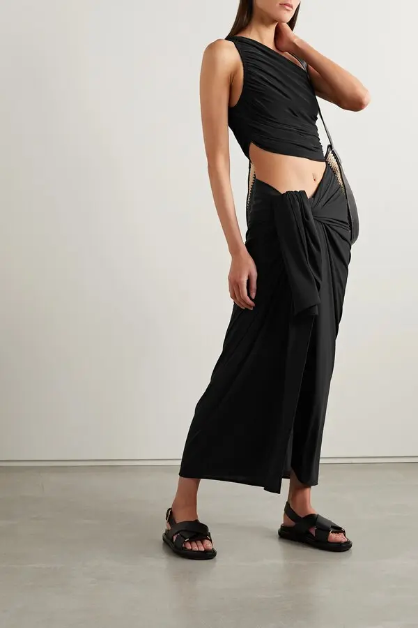 Norma Kamali Ernie Stretch-jersey Pareo
