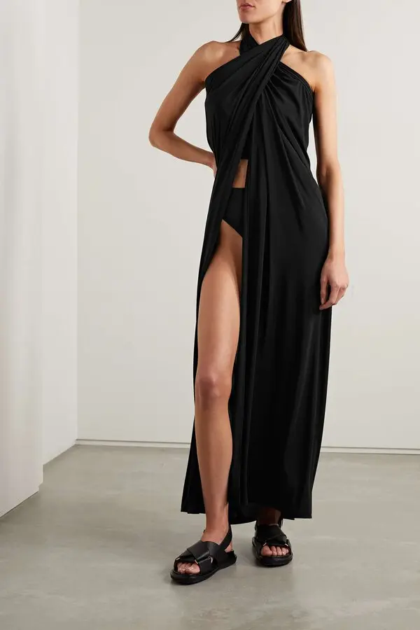 Norma Kamali Ernie Stretch-jersey Pareo