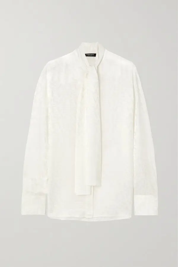 Versace Icons Satin-jacquard Shirt