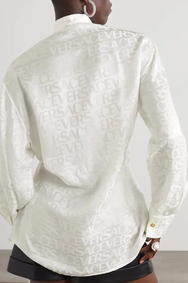 Versace Icons Satin-jacquard Shirt