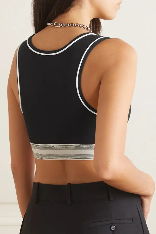 Loewe Stretch-Ponte Sports Bra - Black | Editorialist