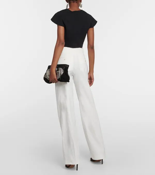 Isabel Marant Étoile Scarly Wide-leg Pants - White