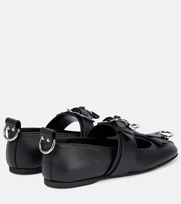 JW Anderson Lock Leather Ballet Flats