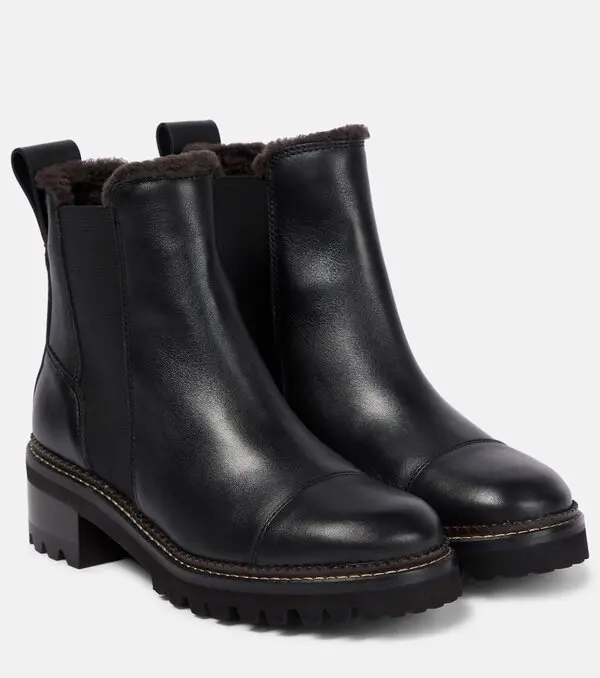 See By Chloé Mallory Leather Chelsea Boots - Black