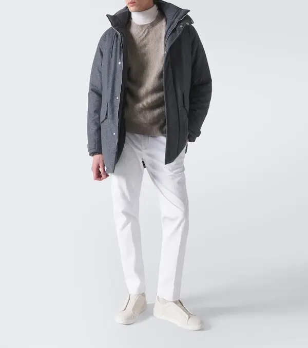 Zegna Triple Stitch Sneakers - White