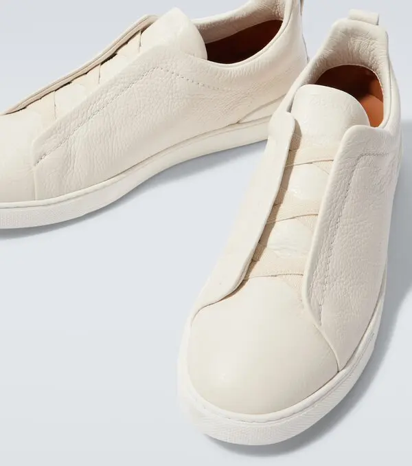 Zegna Triple Stitch Sneakers - White