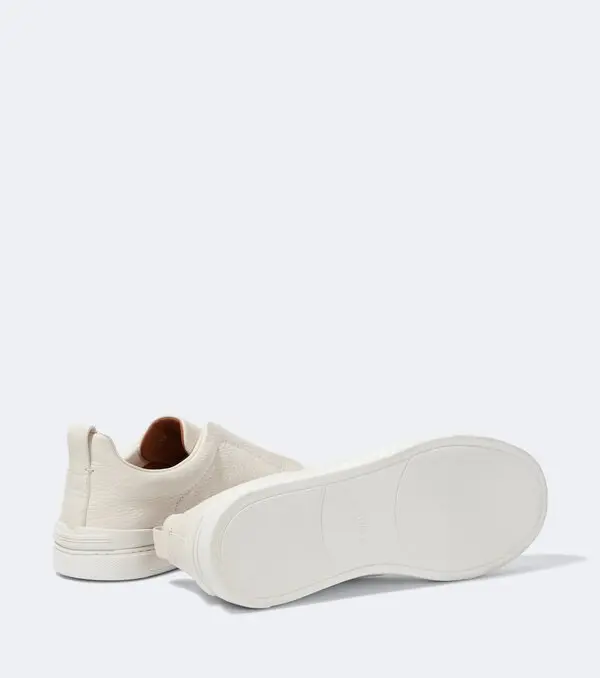 Zegna Triple Stitch Sneakers - White