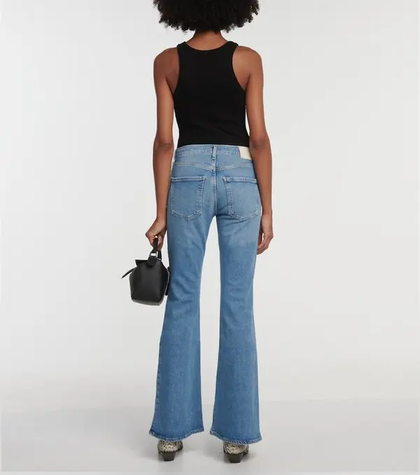 Citizens Of Humanity Isola Mid-rise Flared Jeans - Blue