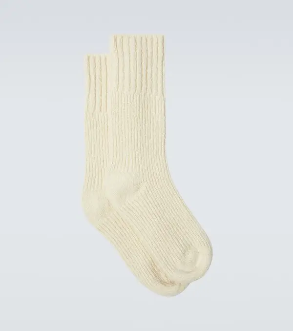 JIL SANDER Wool And Silk Socks - White
